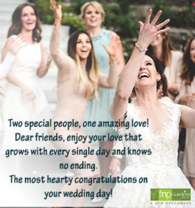 “Two special people, one amazing love! Dear friends, enjoy your love ...